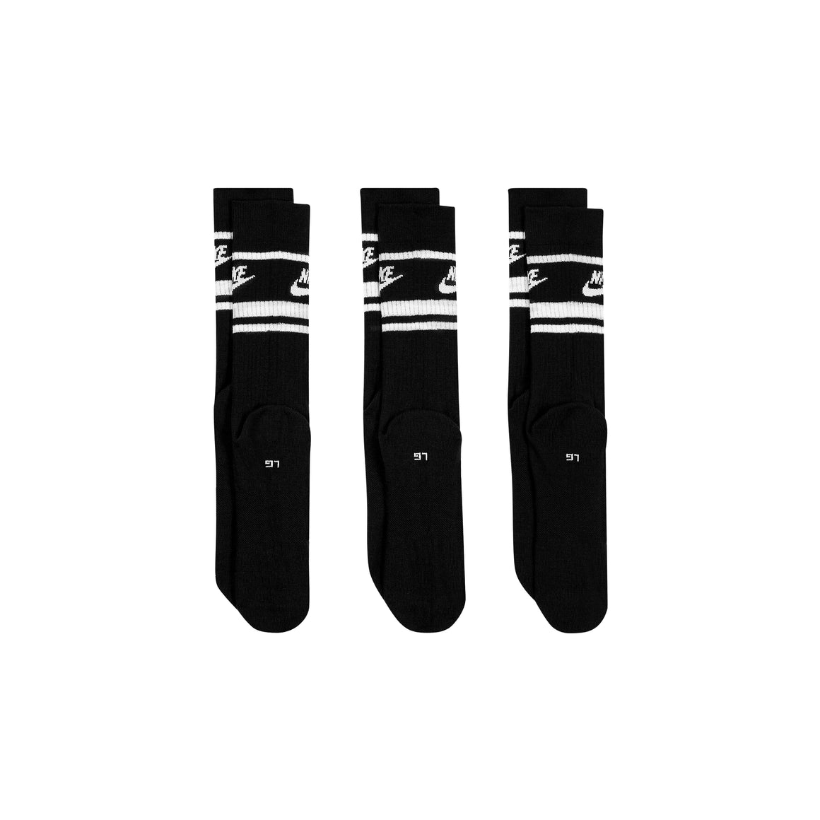 Nike Nsw Everyday Essential Crew Socks Black White - DX5089-010 ...